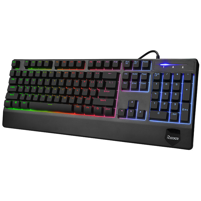 Reccazr Mf-100 Rainbow Backlit Mechanical Hand Feeling Gaming Keyboard ...