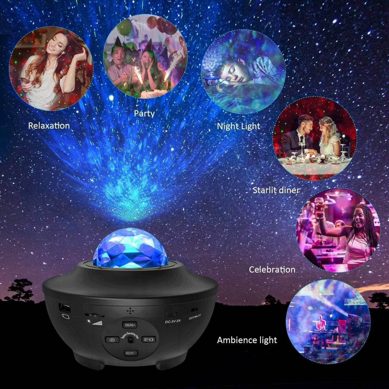Buy Wholesale China Star Projector & Night Light 2 In 1 Ocean Wave ...