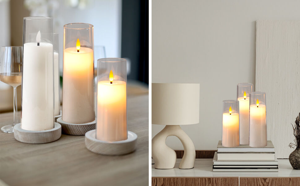 Factory Price Acrylic 9 Pcs Set Customized Color Safe Flameless ...