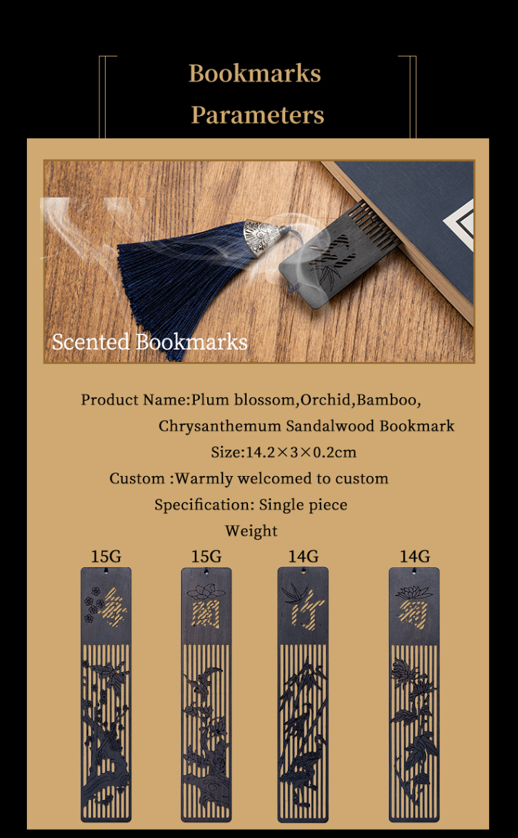 Buy Wholesale China Chinese Style Custom Bookmarks Wood Personalised ...