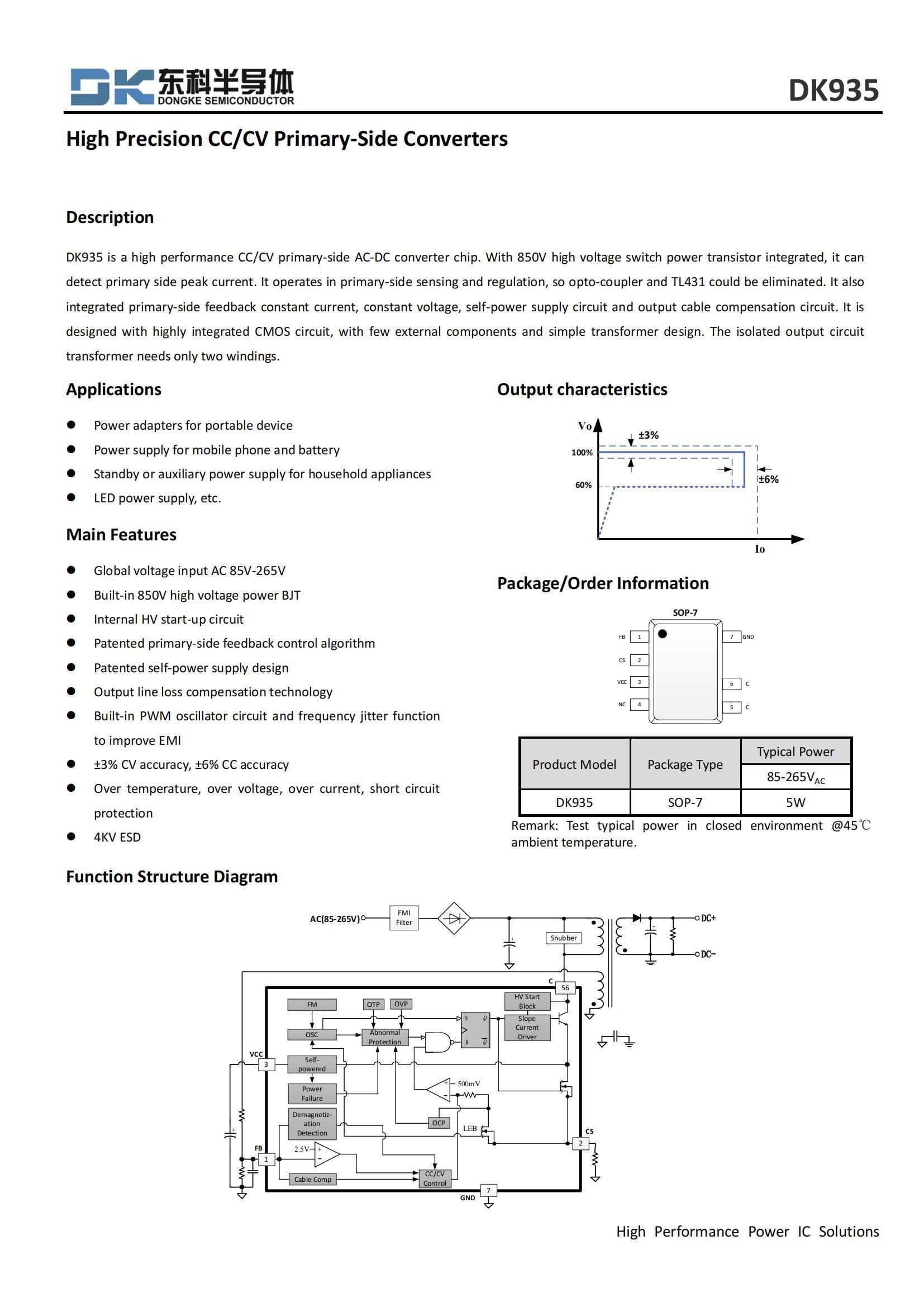 Buy Wholesale China Dk935 Sop-7 Ac Dc Integrated Circuit Smps Power ...