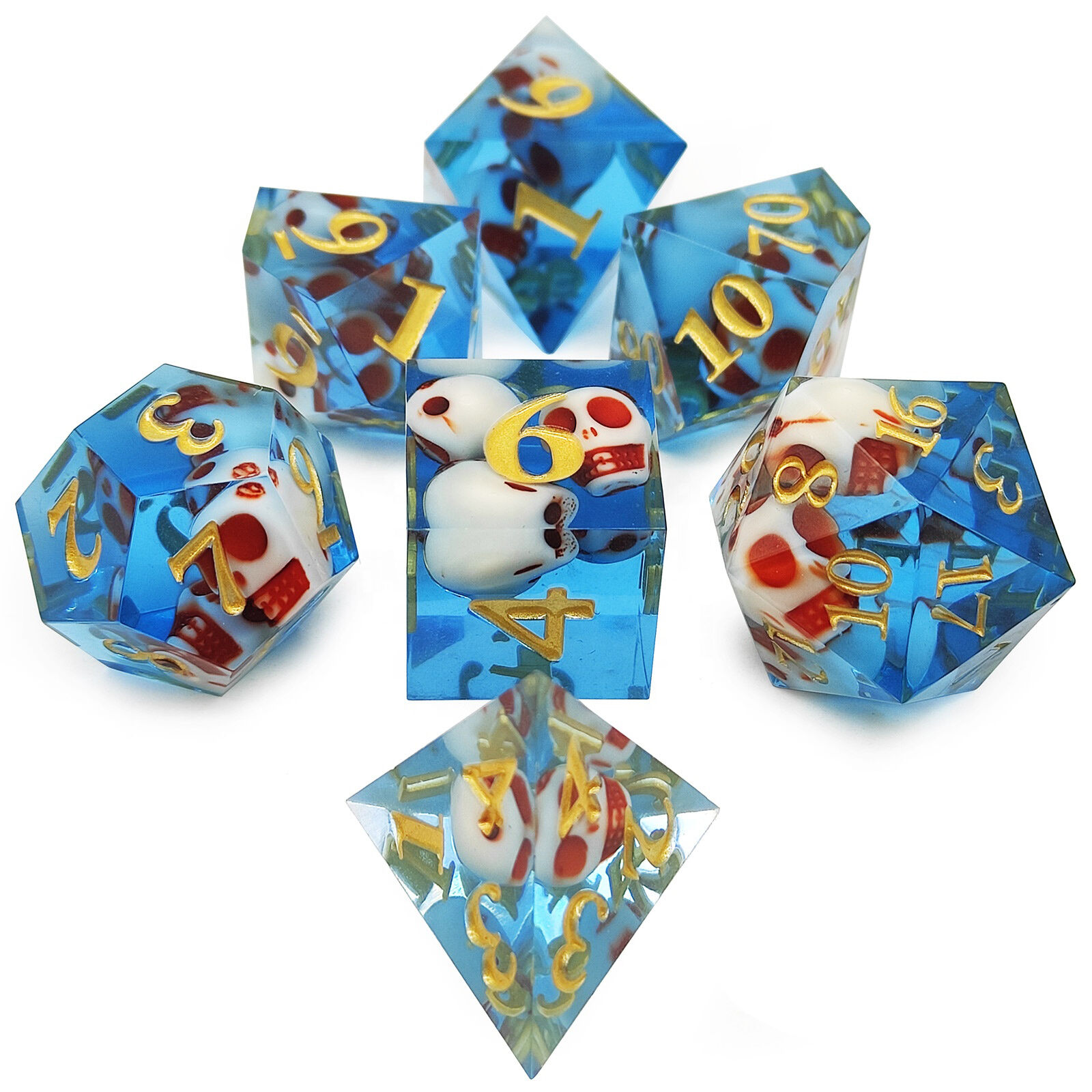 Buy Wholesale China Polyhedral Sharp Resin Dice Set D4 D6 D8 D10 D12 ...