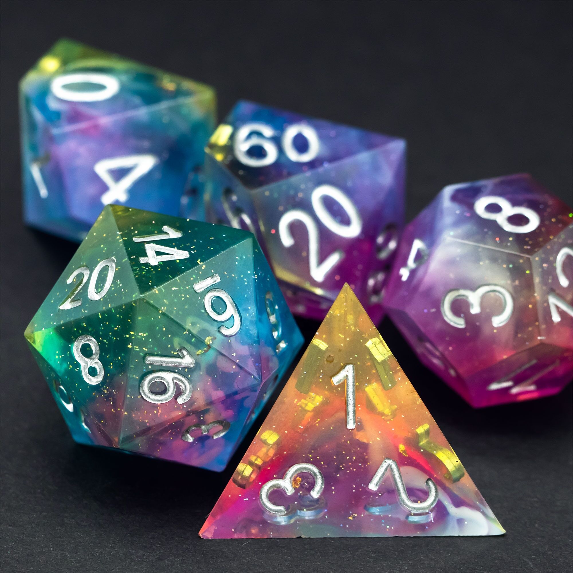 Buy Wholesale China Polyhedral Sharp Resin Dice Set D4 D6 D8 D10 D12 ...