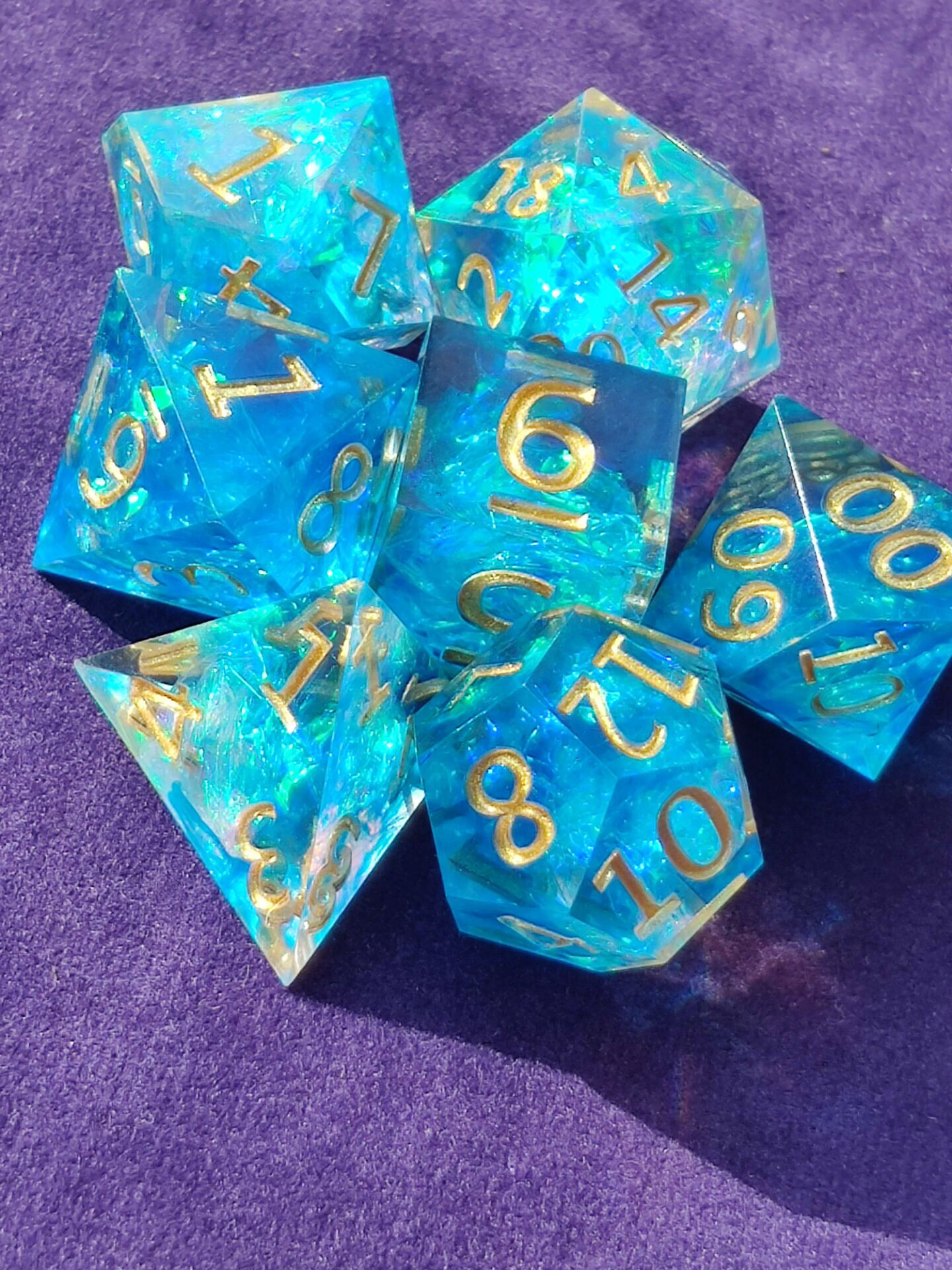 Buy Wholesale China Polyhedral Sharp Resin Dice Set D4 D6 D8 D10 D12 ...