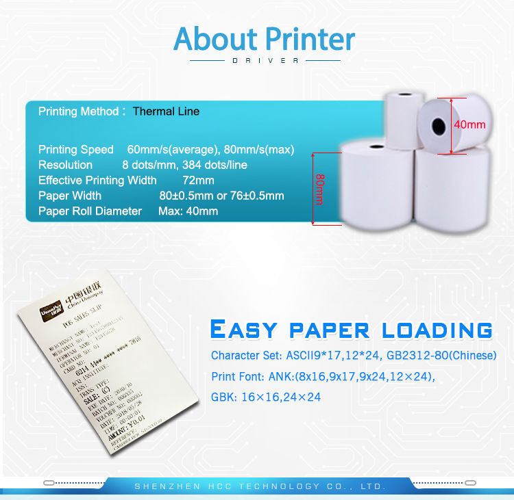 Oem\odm Usb 80mm Thermal 2d Barcode Receipt Printer Hcc-t3p-b, Portable ...