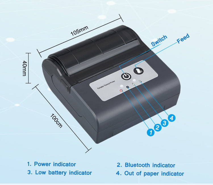 Oem\odm Usb 80mm Thermal 2d Barcode Receipt Printer Hcc-t3p-b, Portable ...