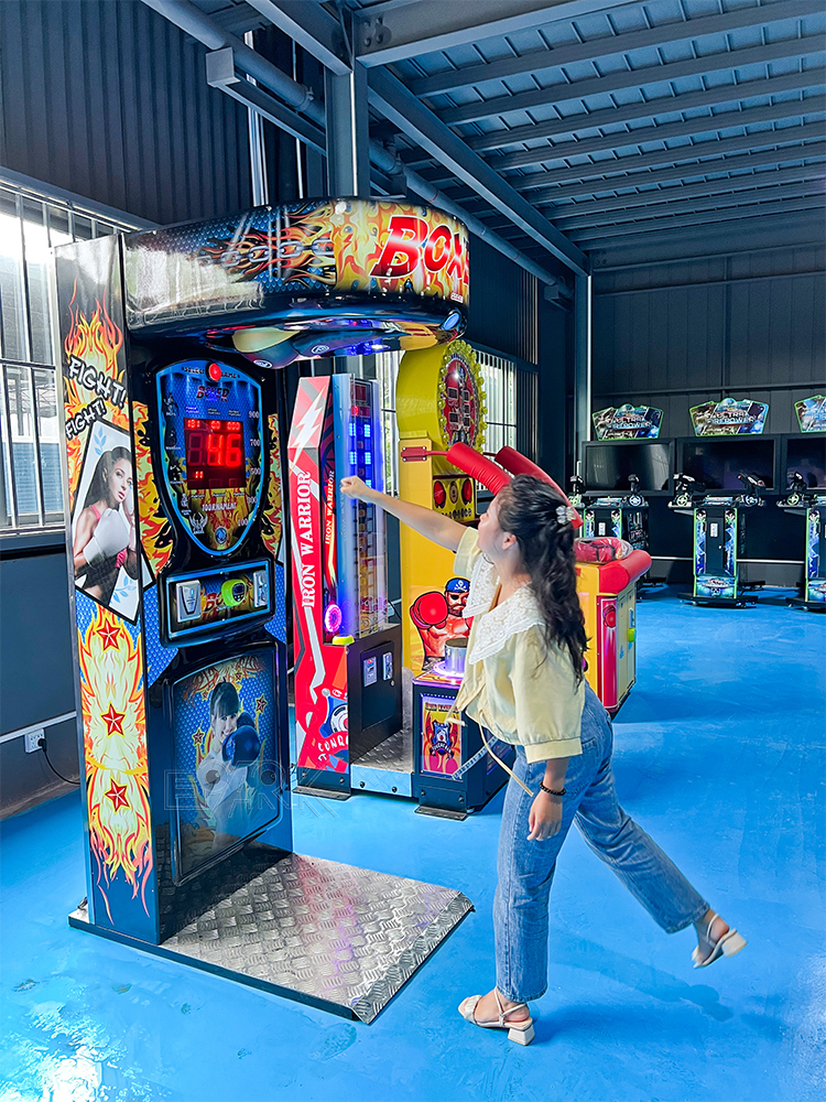 Coin Operated Game Street Amusement Park Electronic Hammer Boxing ...