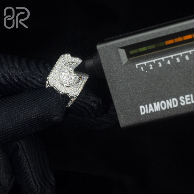 Iced Out Ring Moissanite Oval Shape 925 Sterling Silver Vvs Fine ...