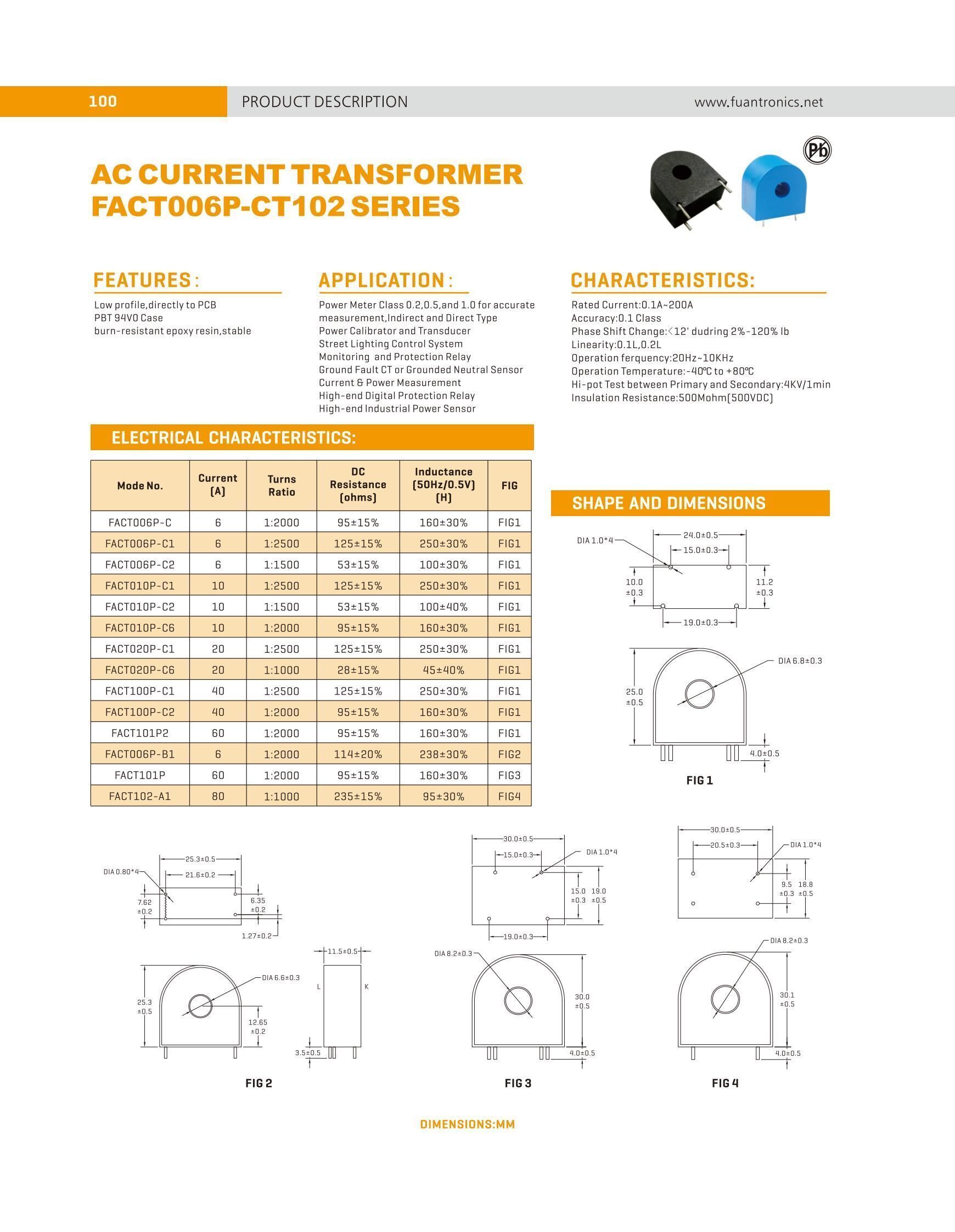 Low Profile Current Sense Transformer/sensor For Ac Energy Meter Power ...