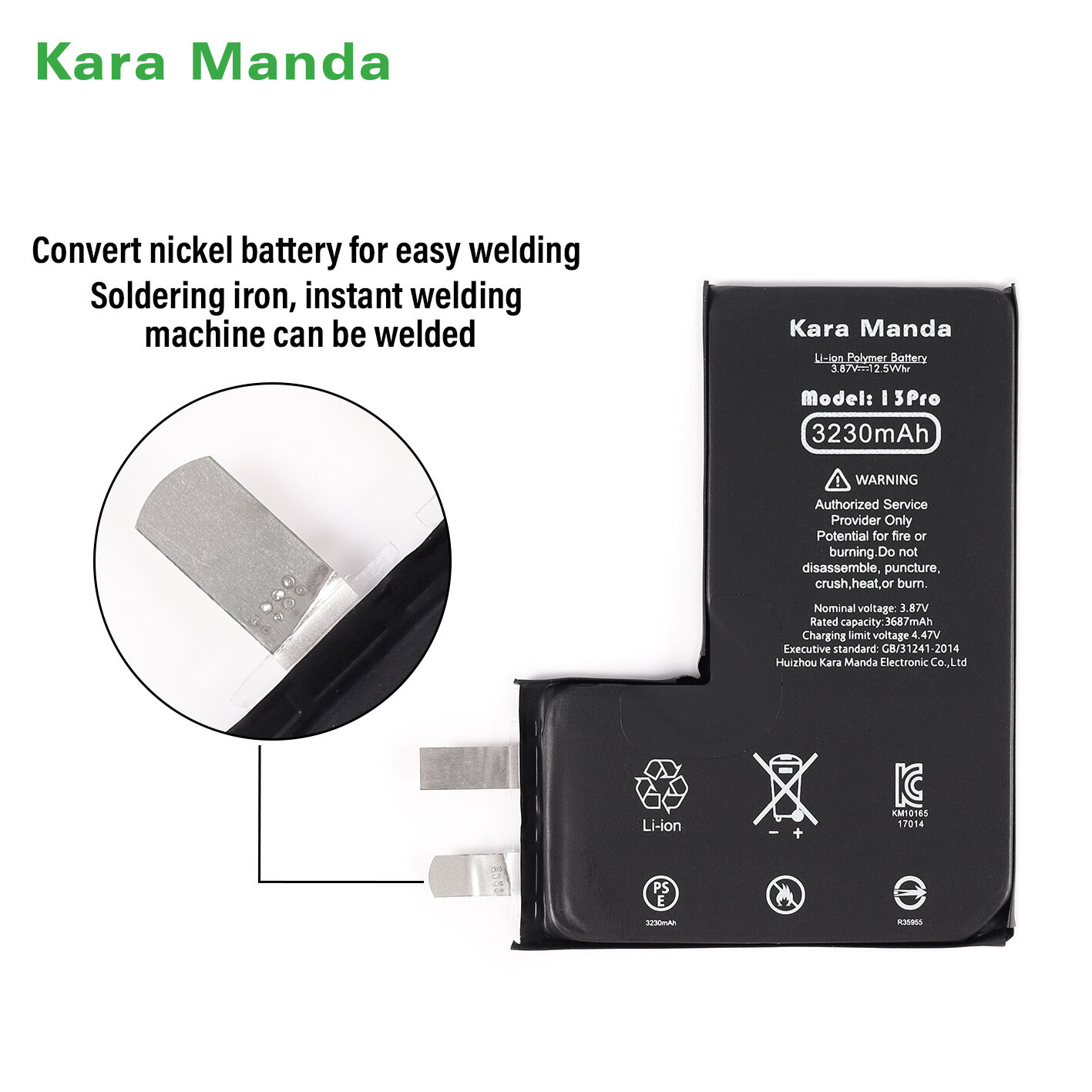 Buy Wholesale China Kara Manda High Quality Mobile Original Battery Cell For Iphone 13 Pro ...
