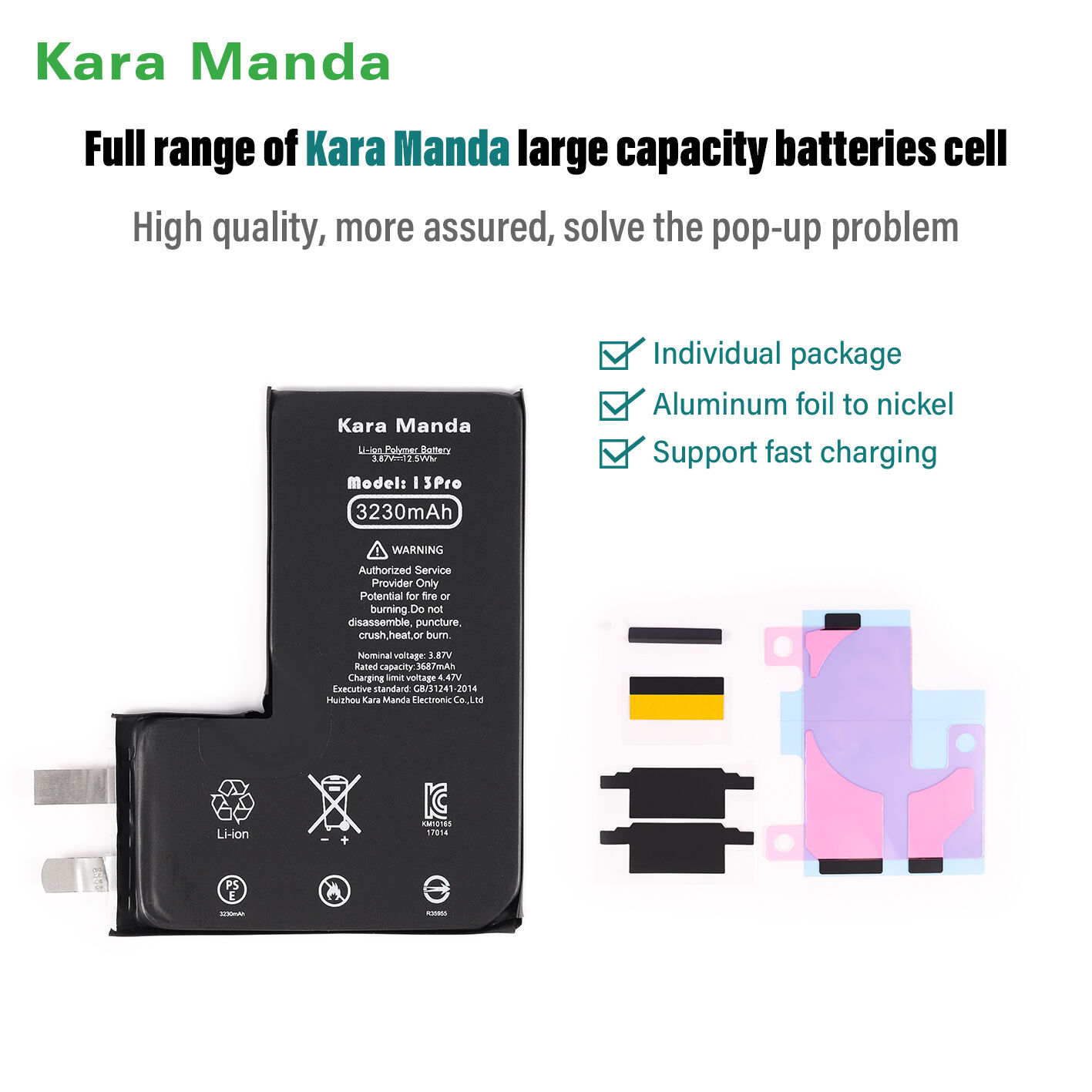 Buy Wholesale China Kara Manda High Quality Mobile Original Battery Cell For Iphone 13 Pro ...