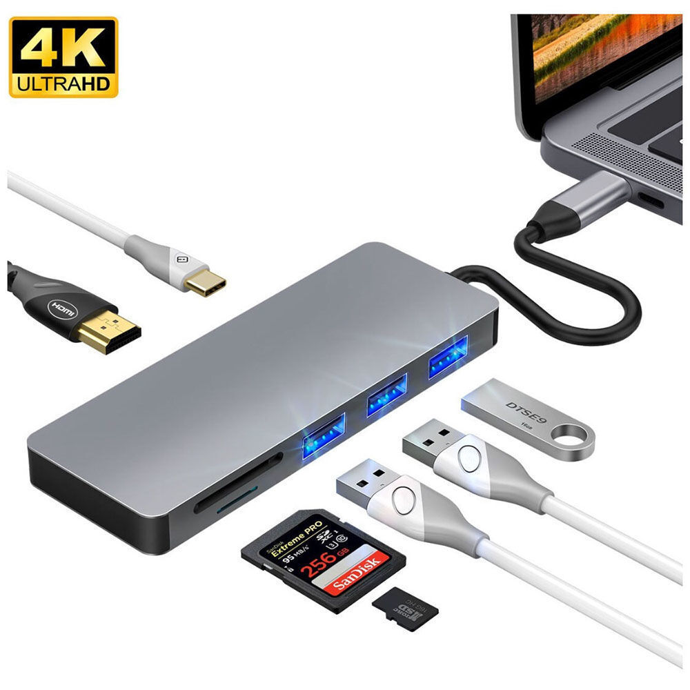 Buy Wholesale China Usb C Hub To Hdmi Multiport Usb C Dongle Adapter 7 ...