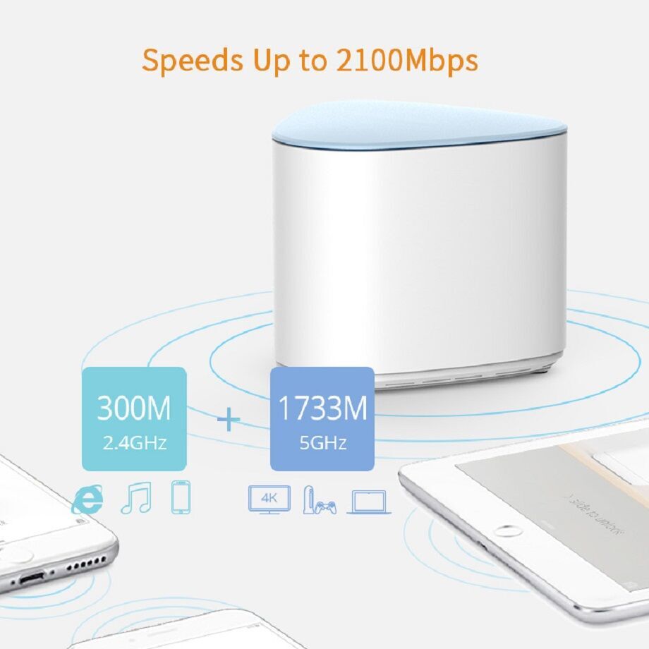 Buy Wholesale China Wifi 5 Ac2100 Dual-band Whole Home Touchlink Mesh ...