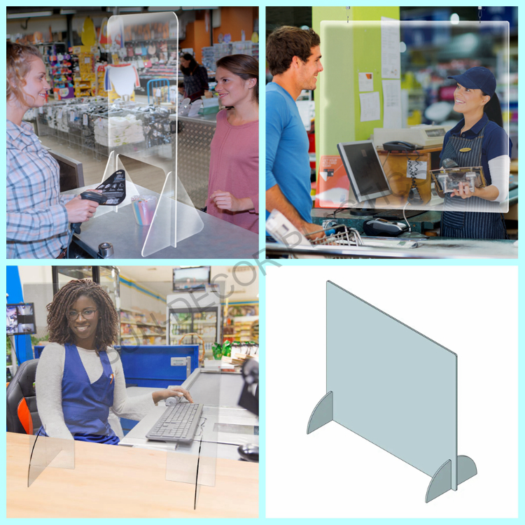 2020 High Practicality Perspex Acrylic Sneeze Guard Desktop Protective ...