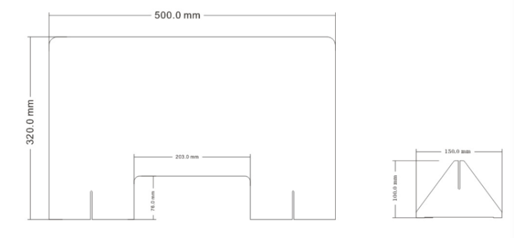 Decorative Folding Perspex Sneeze Guard Restaurant Food Acrylic Desk ...