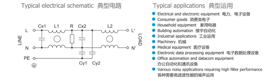Buy Wholesale China Single-phase Emc Filter Dl-20060 Series & Emi Power ...