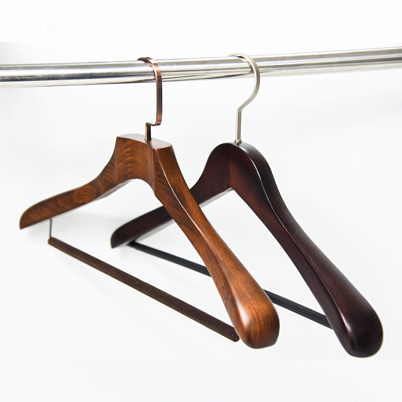 Buy Wholesale China Custom Hanger Wide Shoulders Hanger Natural Wood ...