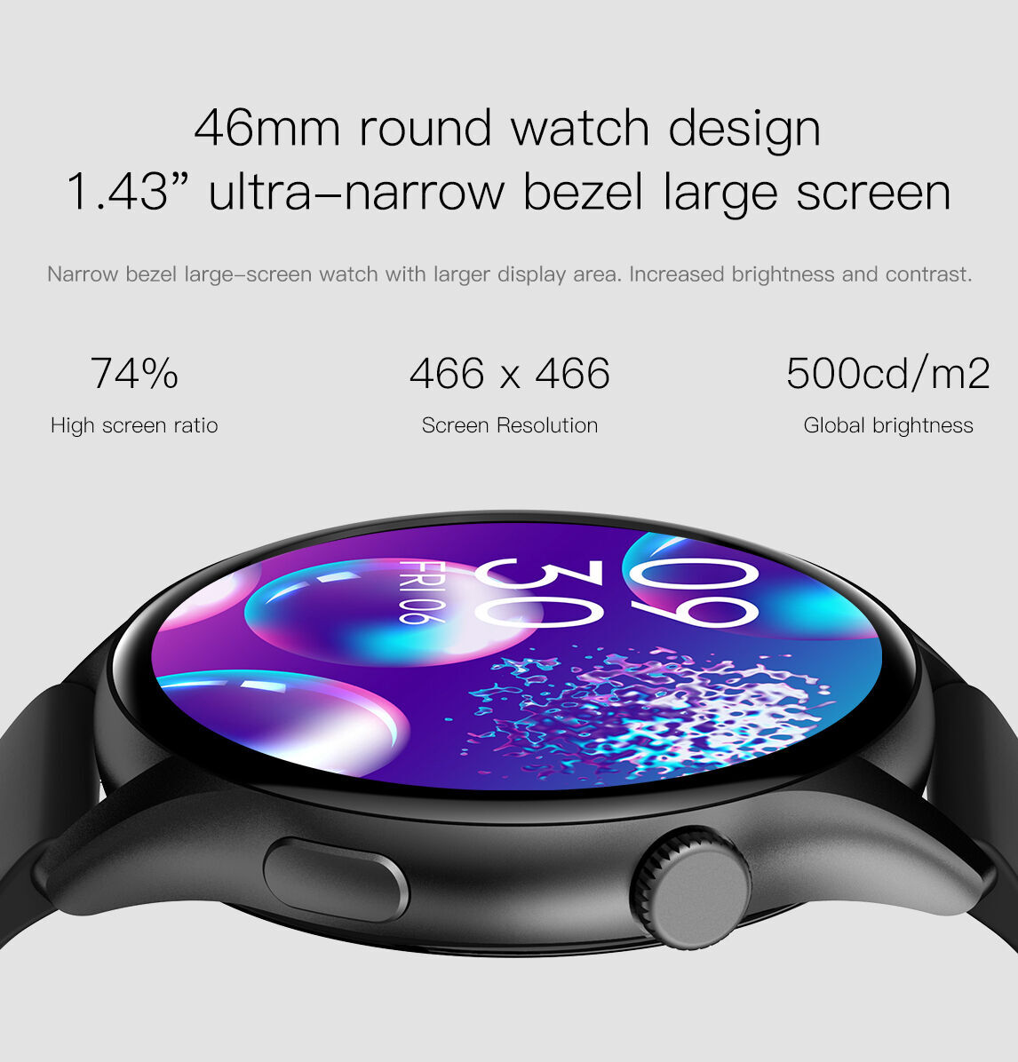 Zl66 Round Amoled Watch Bluetooth Calling Smart Watch Phone With Blood ...