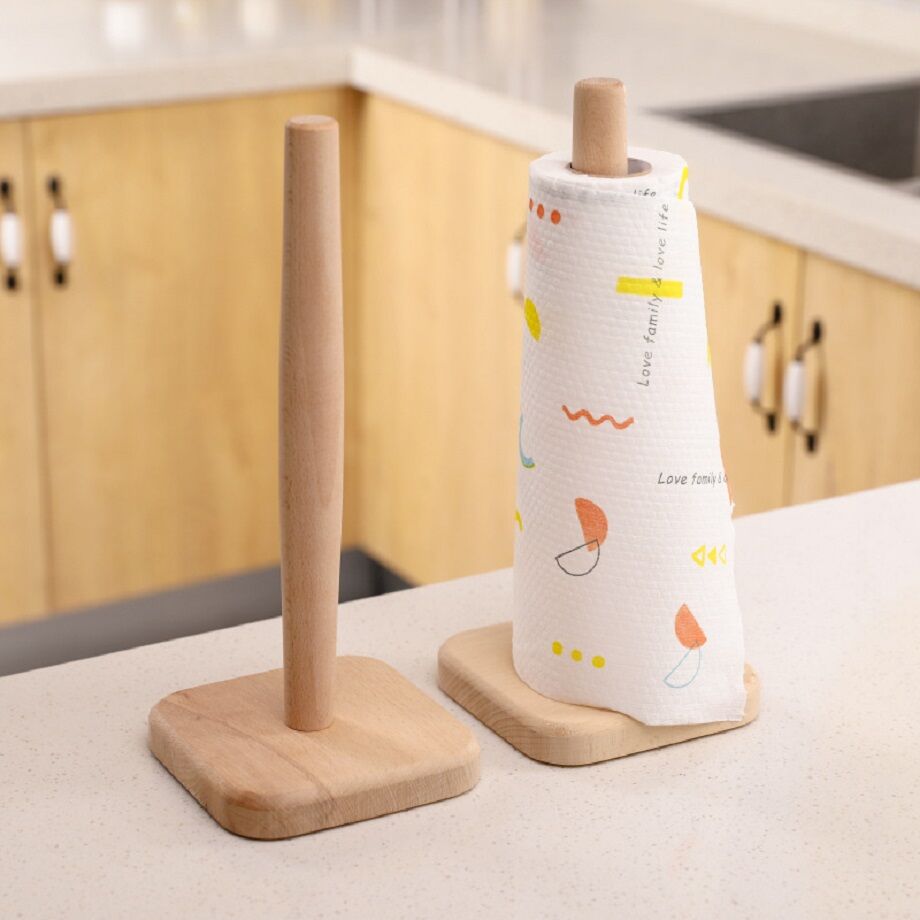 Buy Wholesale China Household Beech Wood Paper Roll Holder Kitchen ...