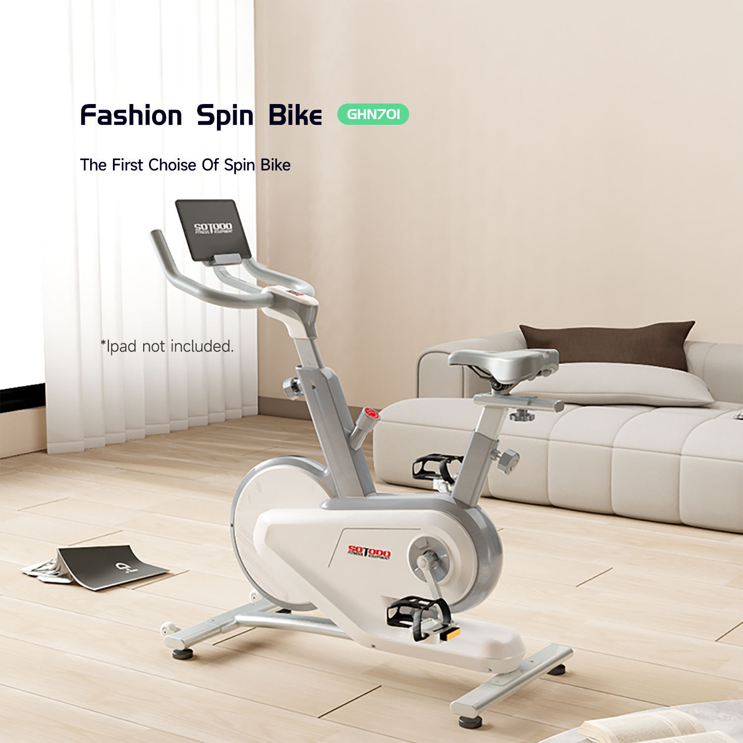 Indoor Cycling Air Stationary Bike Professional Cardio Fitness Home Gym ...