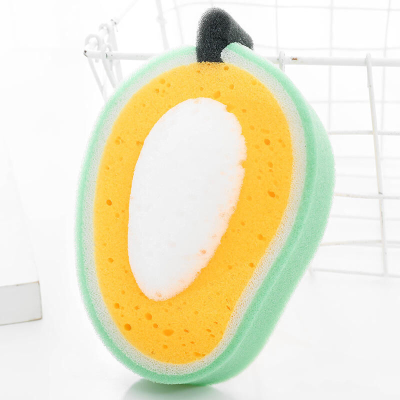 Wholesale Cartoon Soft Fun Fruit Scrub Cleaning Sponge For Kitchen ...