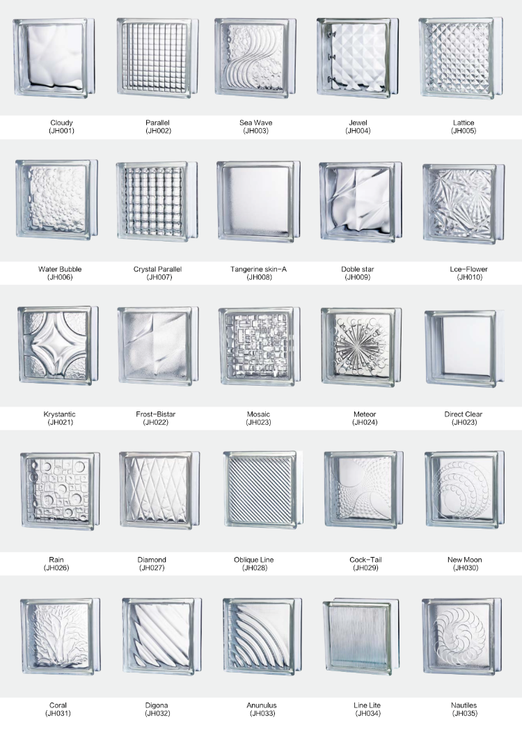 Factory Sourcing Durable Super Clear Cloudy Hollow Glass Brick Price ...