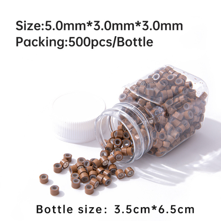 Xianniao 1000 Pieces 4mm 4.5mm 5mm 5.5mm Silicone Lined Micro Rings ...