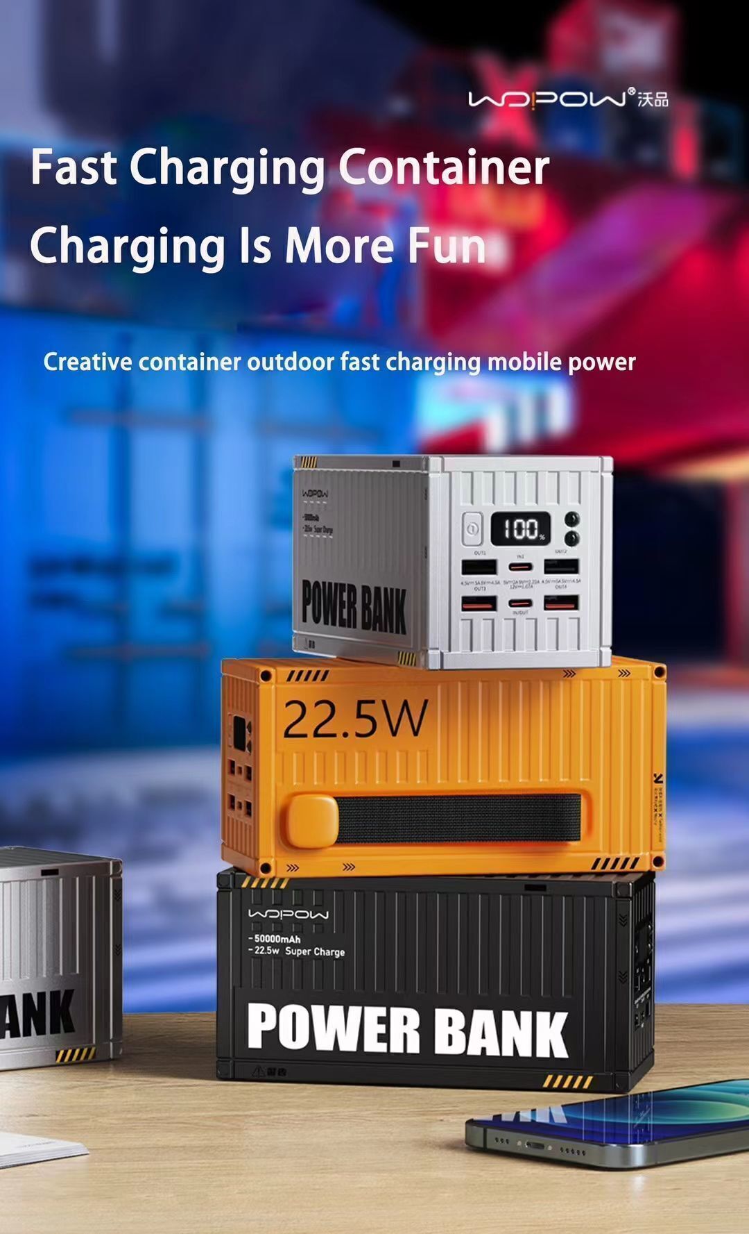 Buy Wholesale China Wopow Power Bank 50000mah With 22.5w Pd Fast ...