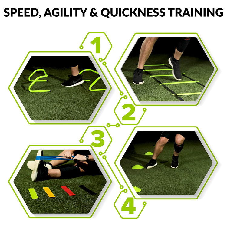 Buy Wholesale China Speed Agility Training Set Agility Ladder Cones Adjustable Hurdles Parachute ...