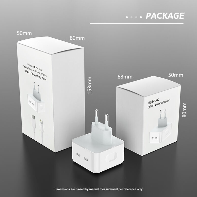 High Quality Usb Type C Dual Port Fast Charging Adapter Pd 35w Wall ...