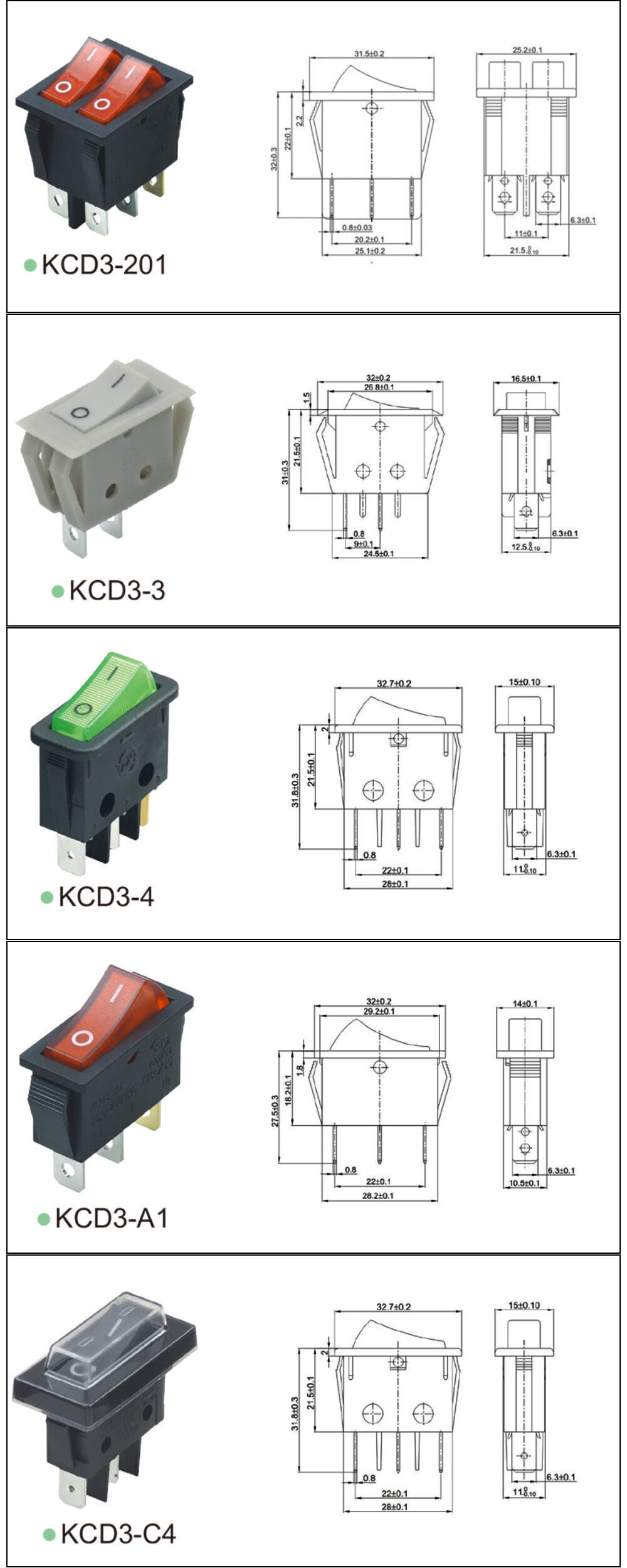 Buy Wholesale China Double Kcd3 3 Pin Socket With Red Green Light ...