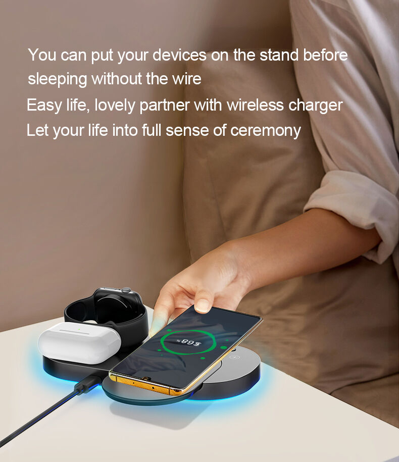 Buy Wholesale China Wireless Charging Station, 3 In 1 Wireless Charger ...