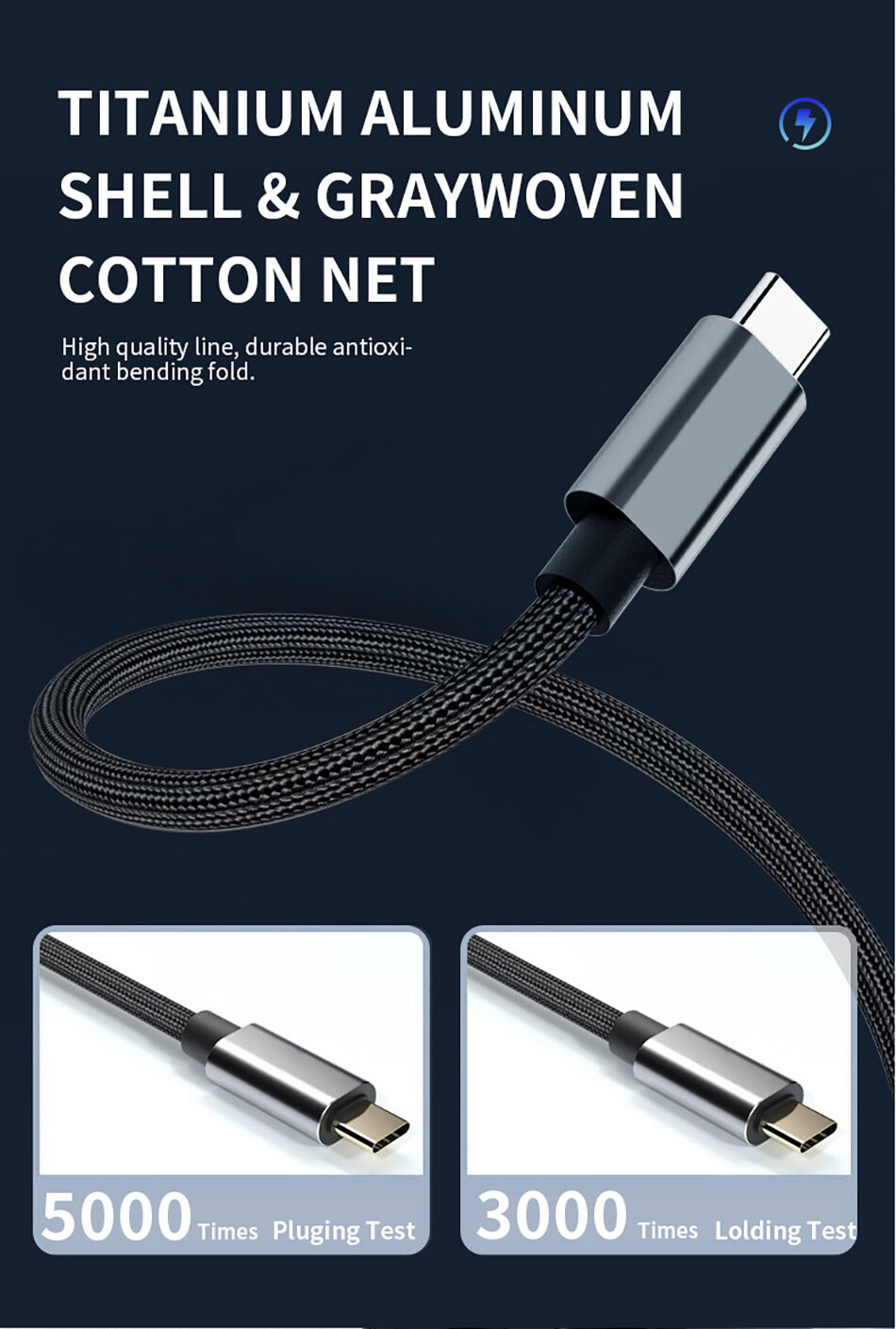 Buy Wholesale China Best Sellers Built In E-mark Chip Usb C Cable 1m ...