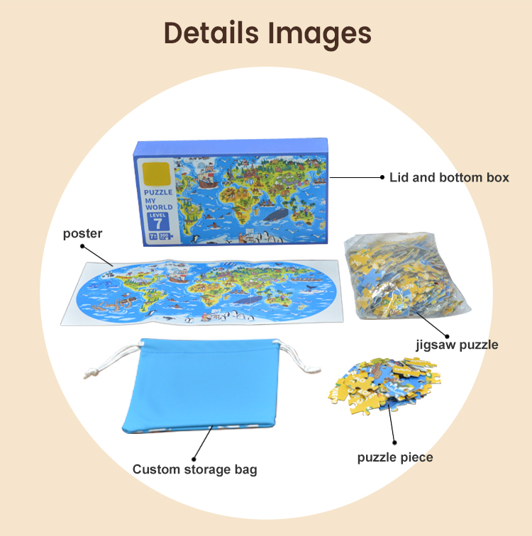 A4 A5 Cardboard Eco-friendly Wholesale 1000 Pieces Custom Blank Jigsaw ...