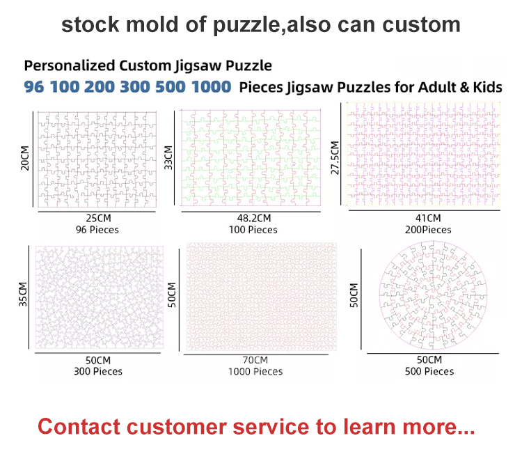 A4 A5 Cardboard Eco-friendly Wholesale 1000 Pieces Custom Blank Jigsaw ...