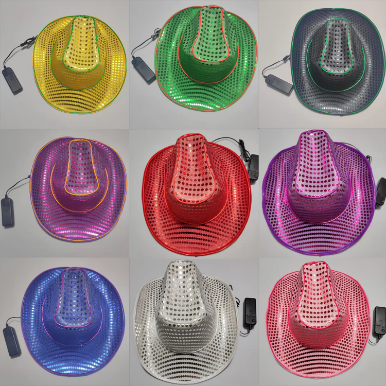 Bulk Buy China Wholesale 2022 Noen Led Light Hat Led Flashing Cowboy ...