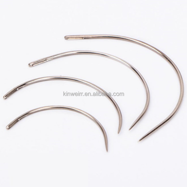 C Type Needles Hair Weaving Thread Sewing Needles For Hair Extension ...