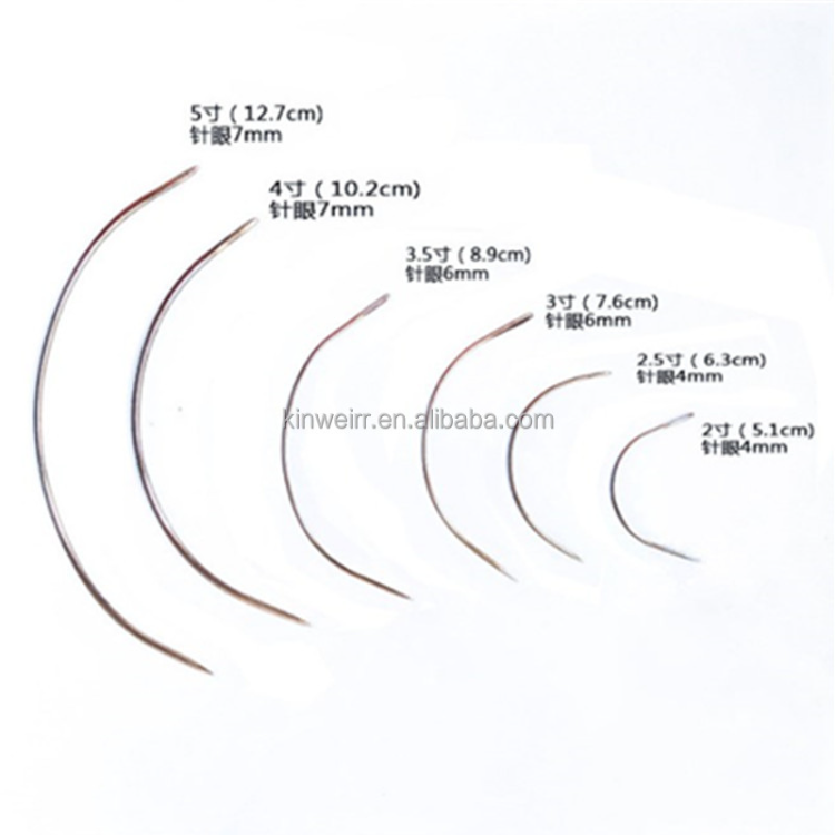 C Type Needles Hair Weaving Thread Sewing Needles For Hair Extension ...
