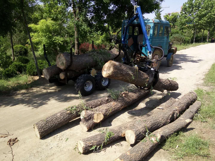 Log Grapple Trailer Atv Timber Trailer With Hydraulic Crane And Winch ...