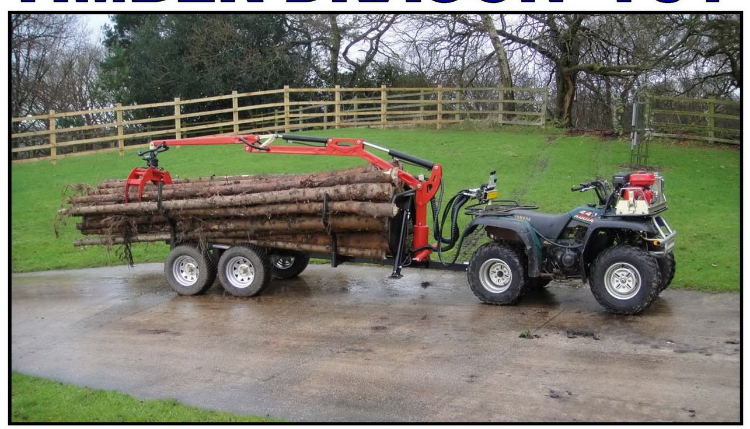 Log Grapple Trailer Atv Timber Trailer With Hydraulic Crane And Winch ...