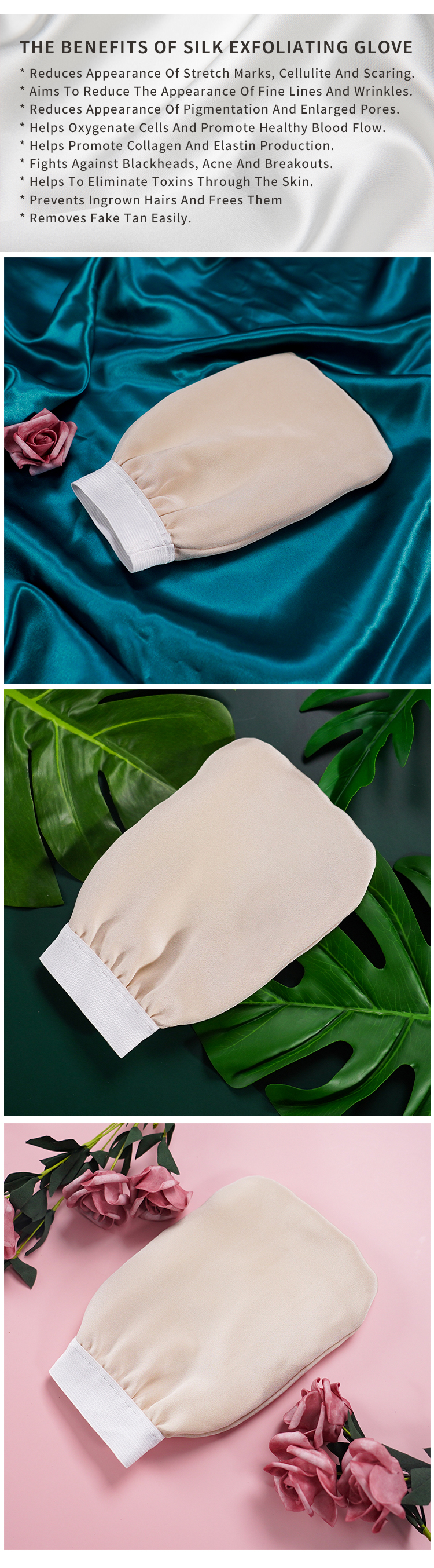 Exfoliating Glove Silk Exfoliating Mitt Luxury Factory Custom Clean ...
