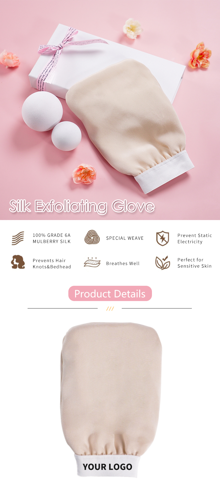 Exfoliating Glove Silk Exfoliating Mitt Luxury Factory Custom Clean ...