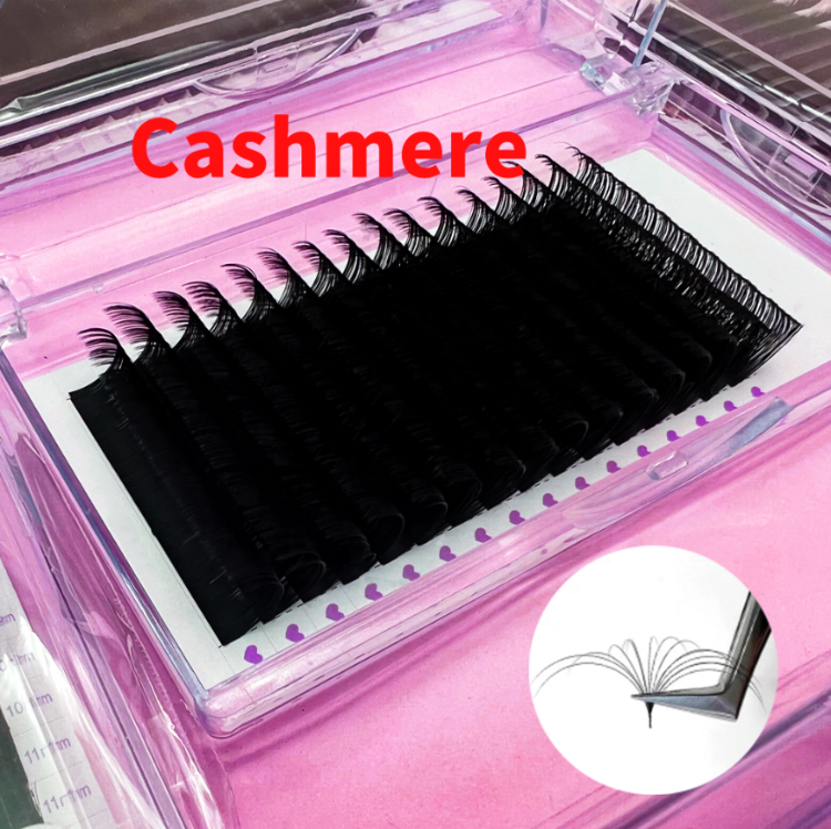 Private Label Mink Individual Eyelash Extension Wholesale Cashmere Volume Lash Trays Easy Fan ...