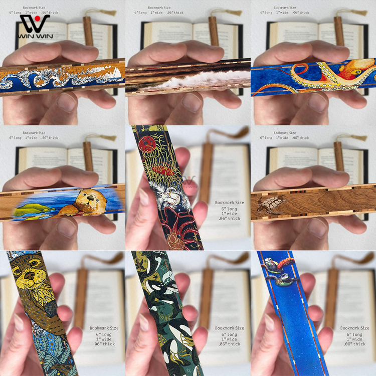 Handcrafted Cute Gift Souvenir Bookmarks Book Mark Custom Animal Wood ...