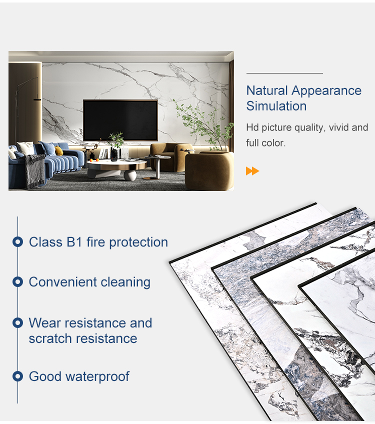 Stable Performance Interior Pvc Wall Cladding Living Room 3d Wallpaper ...