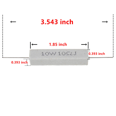 Pack Of 5 Pcs Resistor Cement Ceramic Cement Resistor 10w 10 Ohm ...
