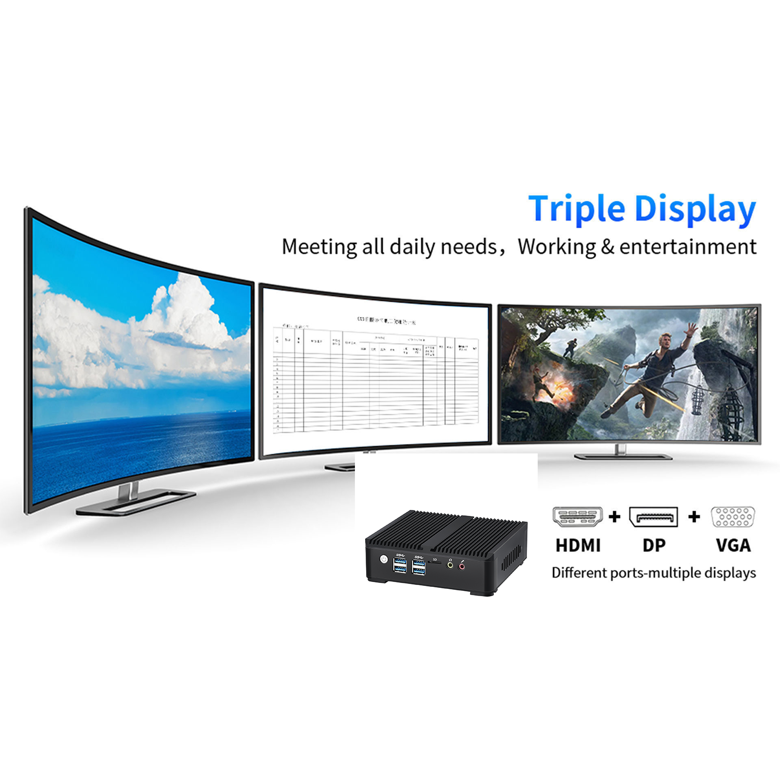 Buy Wholesale China Intel N6005 Cpu Mini Pc Ac8-2lan-n6005 Dp+hdmi+vga ...