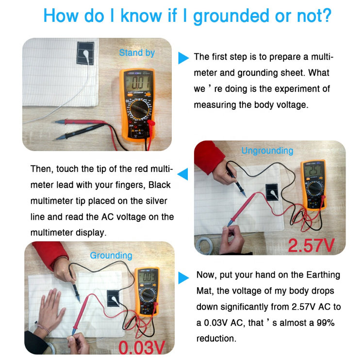 Earthing Sheet With 15ft Cord For Grounding And Emf Radiation ...