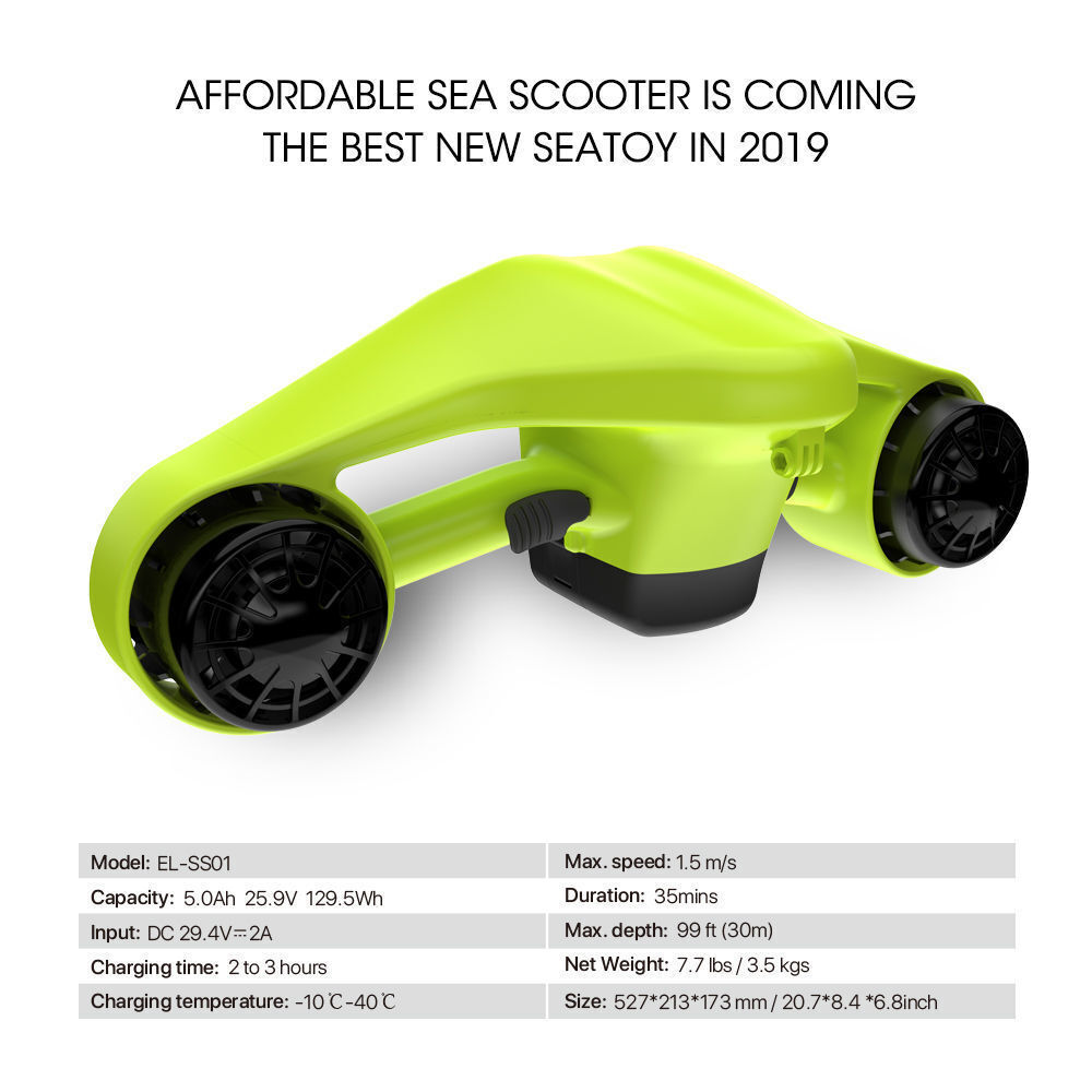 Buy Wholesale China Electric Underwater Booster Dual 500w Sea Scooter ...