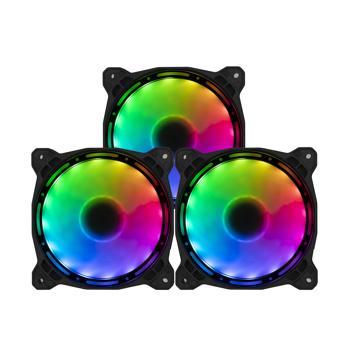 With Controller Led Case 6pin Multicolor 12025 3 New Trend Cooler Fan ...